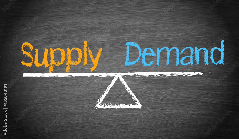 Supply and Demand balance concept Stock Illustration | Adobe Stock