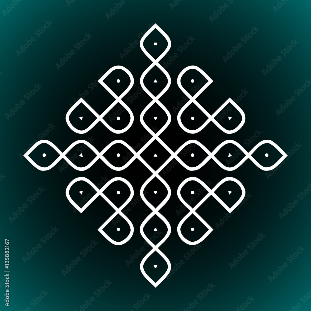 Ornament Kolam - vector illustration Stock Vector | Adobe Stock