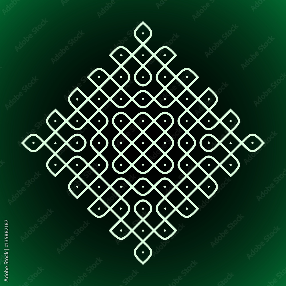 Ornament Kolam - vector illustration Stock Vector | Adobe Stock