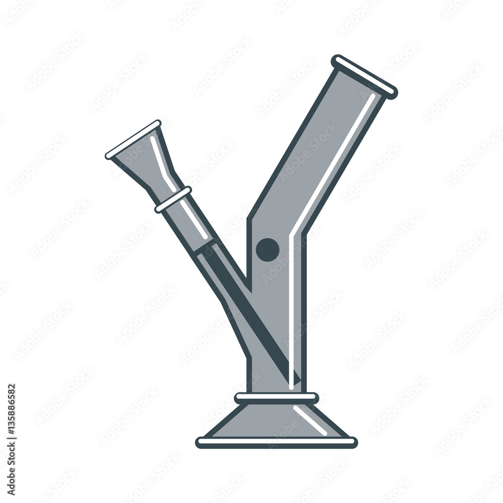 Isolated bong on white. Stock Vector | Adobe Stock