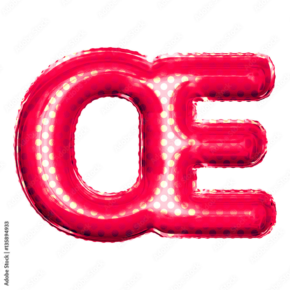 Balloon letter OE ligature 3D golden foil realistic alphabet Stock ...