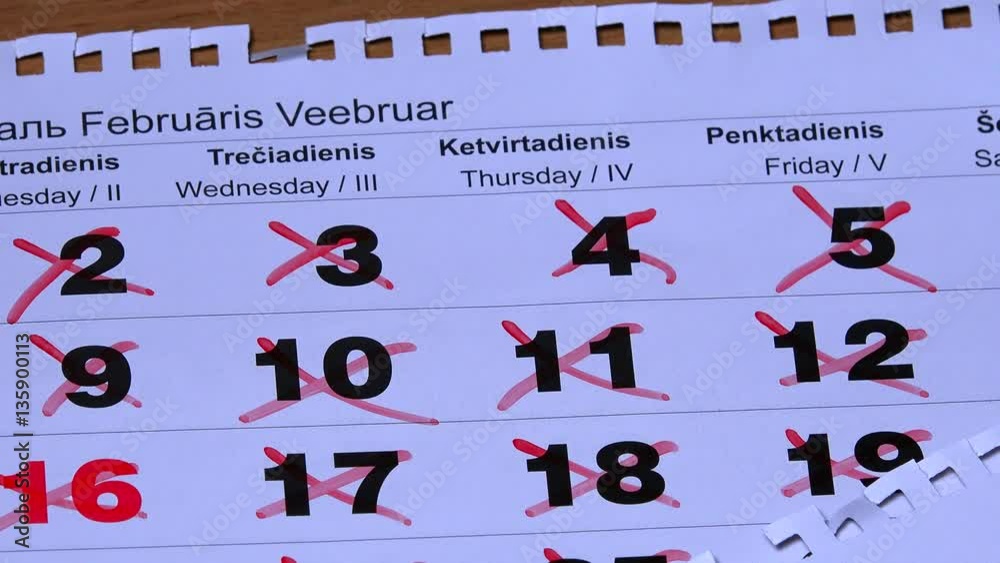 calendar pages falling down on table Stock Video | Adobe Stock