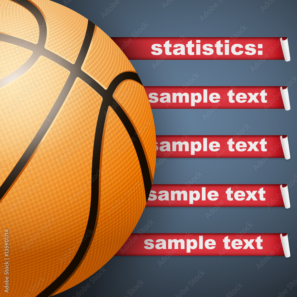 Background of Basketball sports. Infographic of list and schedule of ...