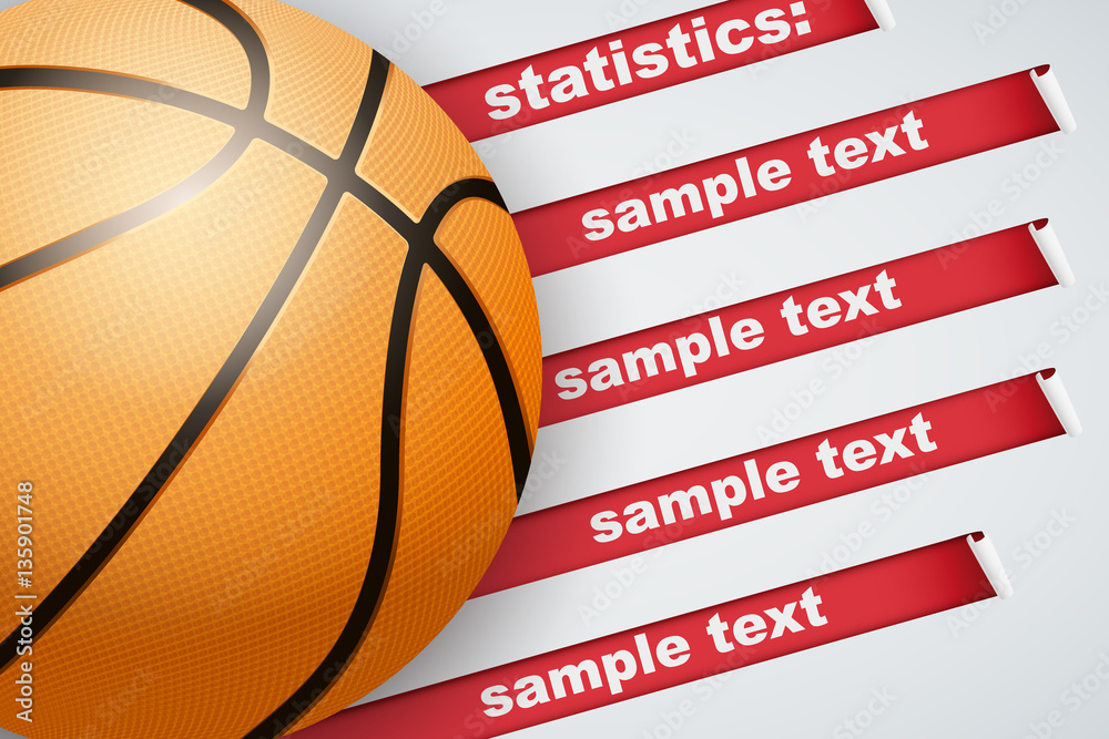 Background of Basketball sports. Infographic of list and schedule of ...