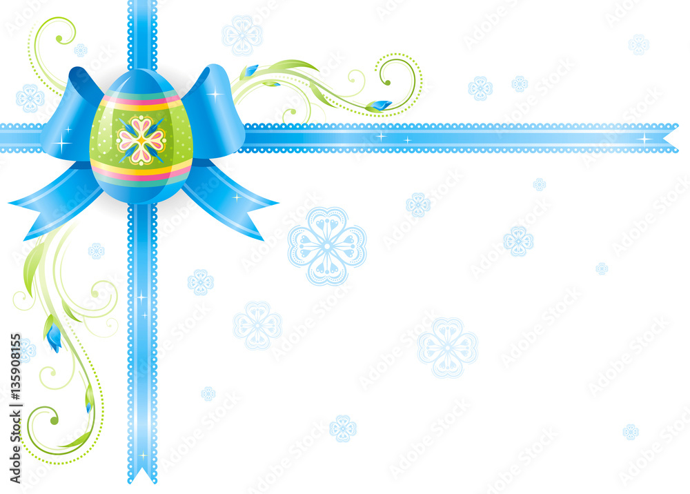 Blue Ribbon Corner Borders