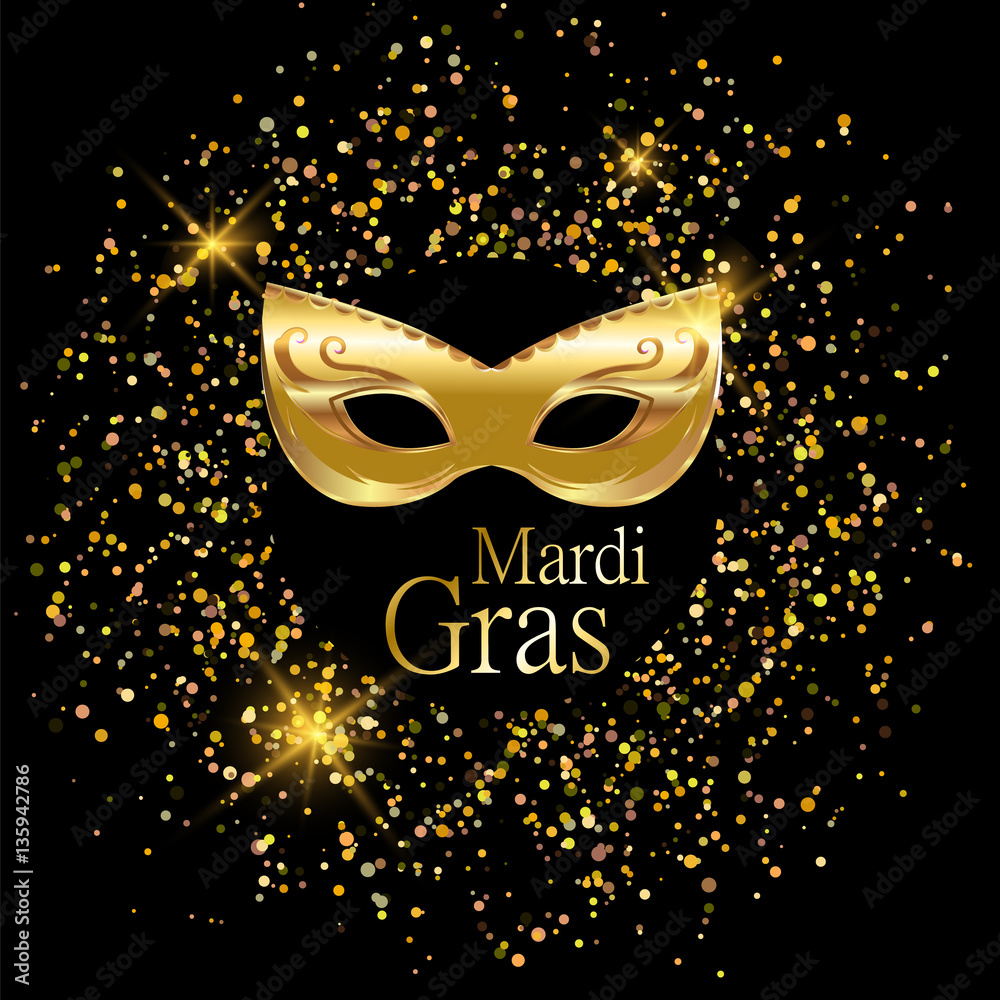 Mardi Gras Background Black
