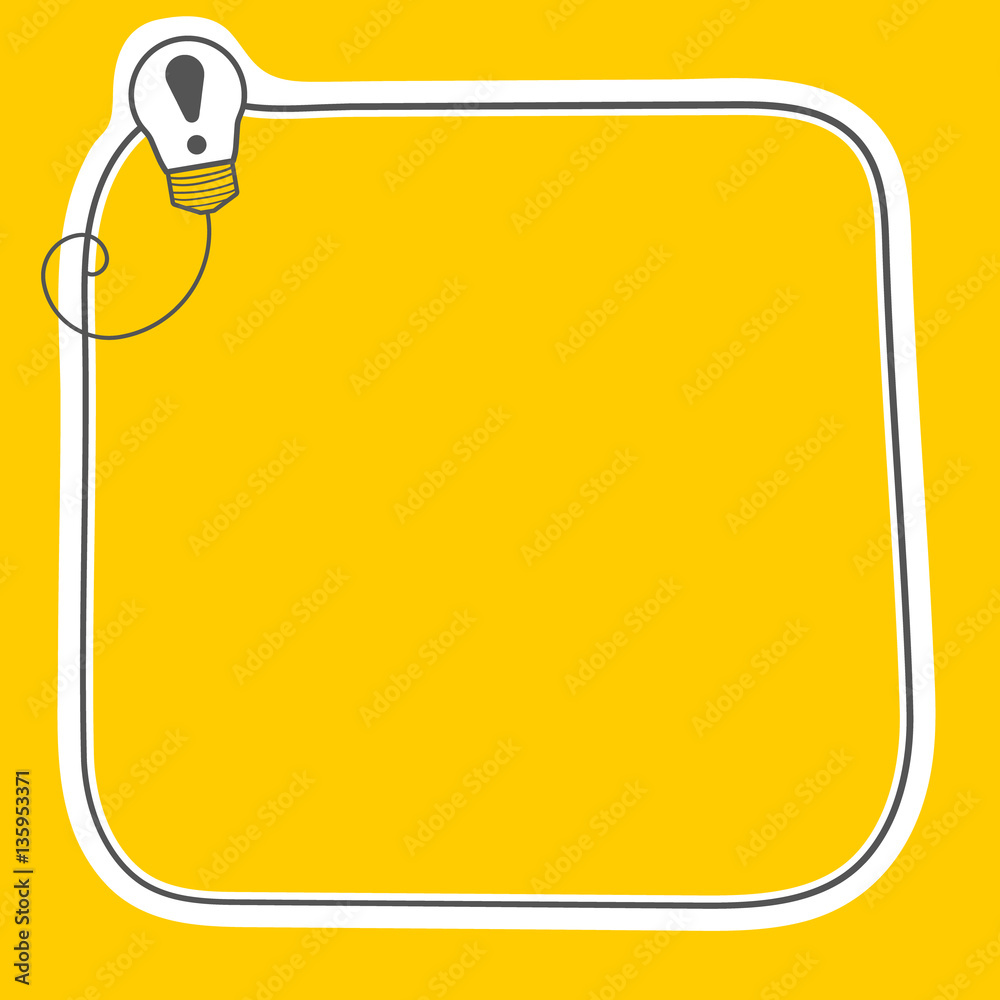 Hand written text box for fill your text and exclamation mark Stock ...