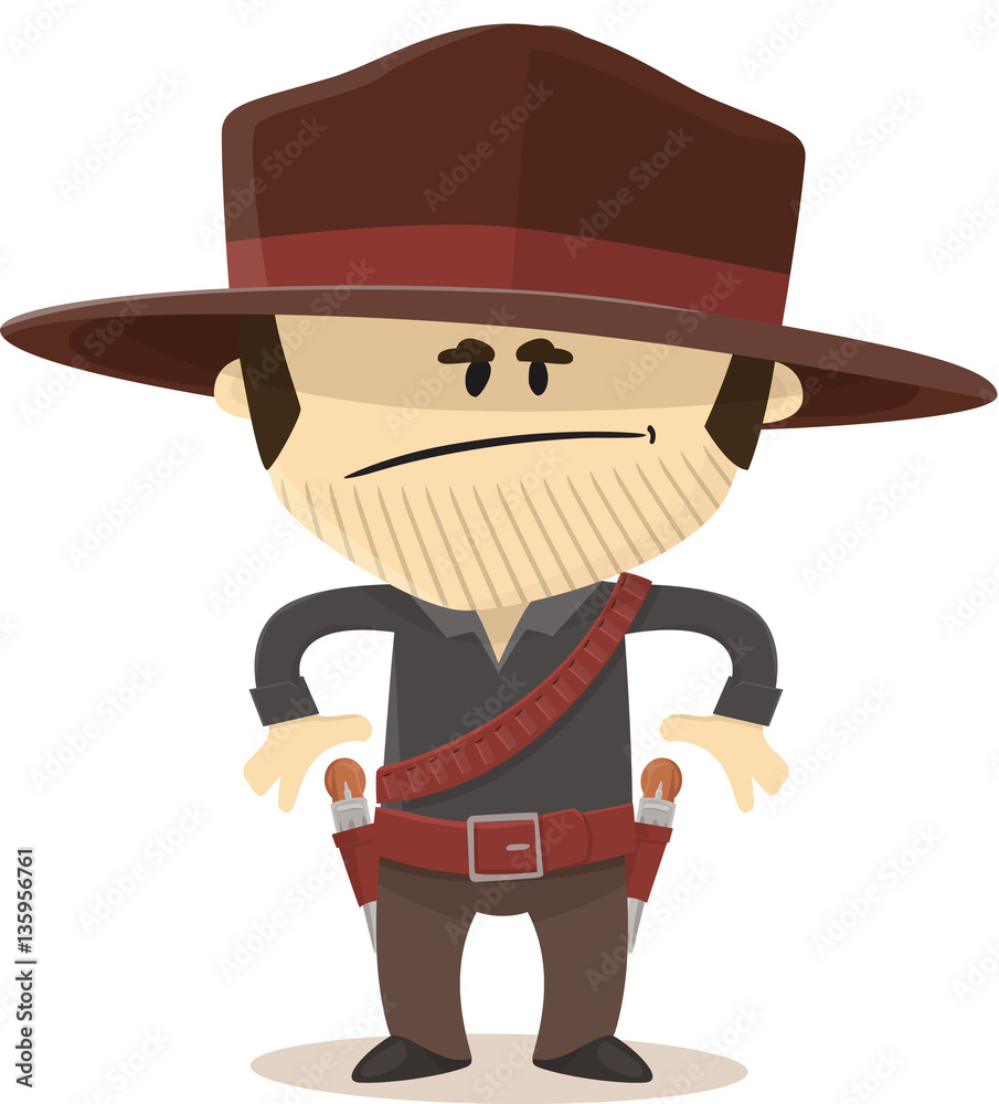 bandit cow-boy vector de Stock | Adobe Stock