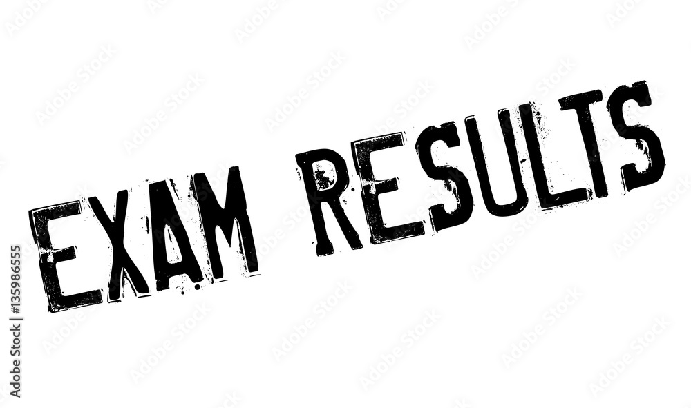 Exam Results rubber stamp. Grunge design with dust scratches. Effects ...
