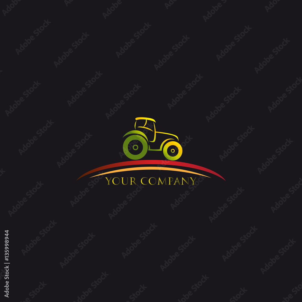 Tractor vector logo Stock Vector | Adobe Stock