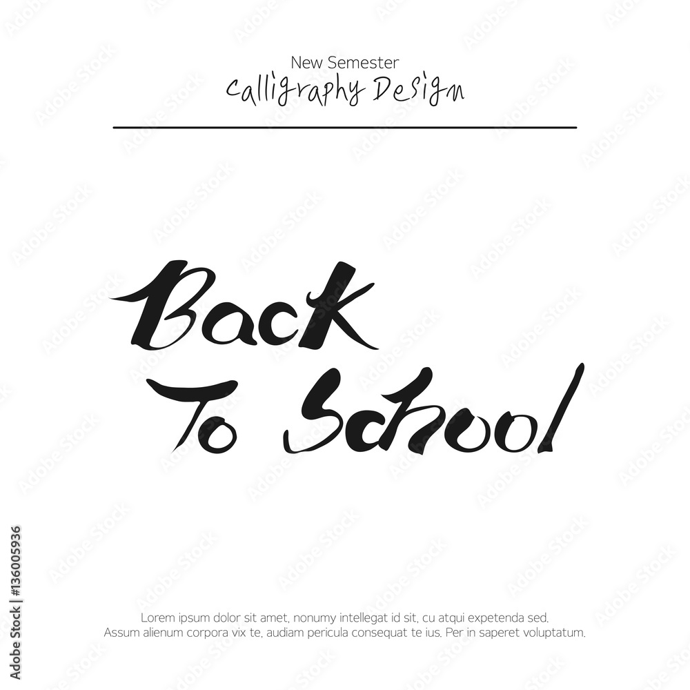 Education Calligraphy Stock Vector | Adobe Stock