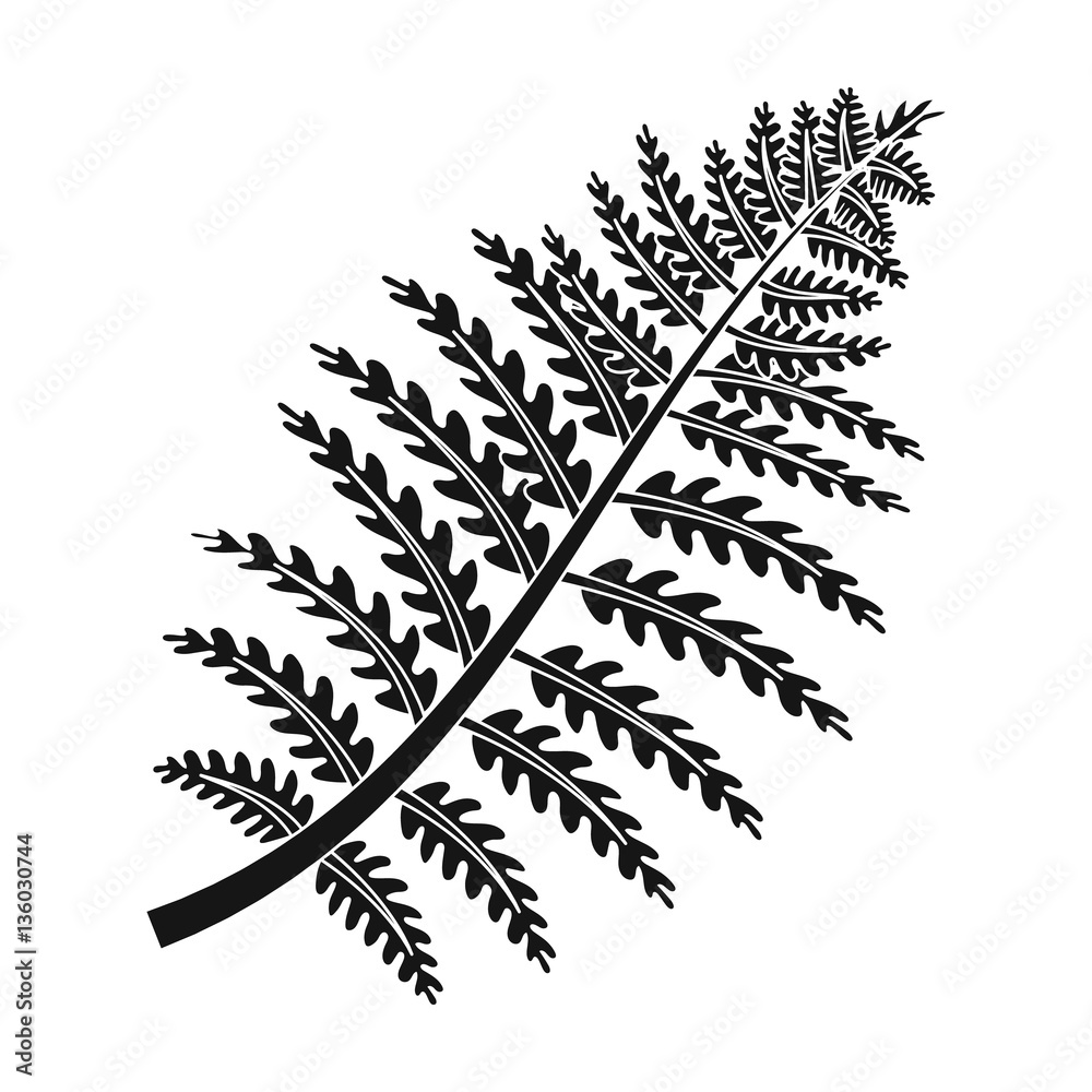 Prehistoric plant icon in black style isolated on white background ...