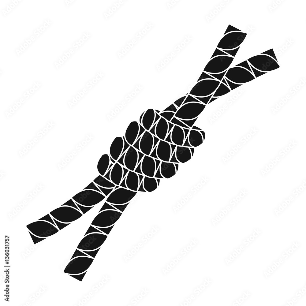 Node lasso icon in monochrome style isolated on white background. Rodeo ...