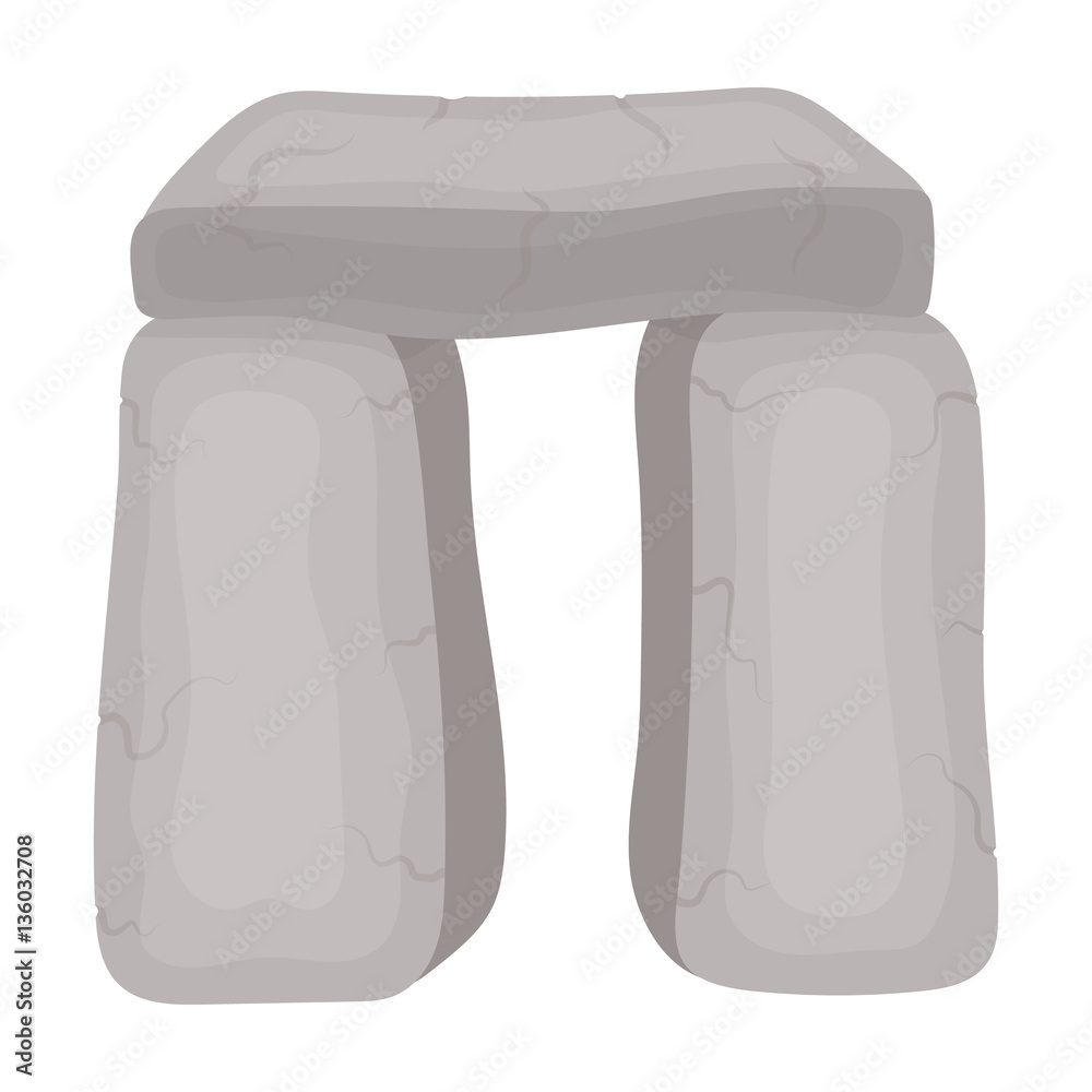 Scottish stone monument icon in cartoon style isolated on white ...