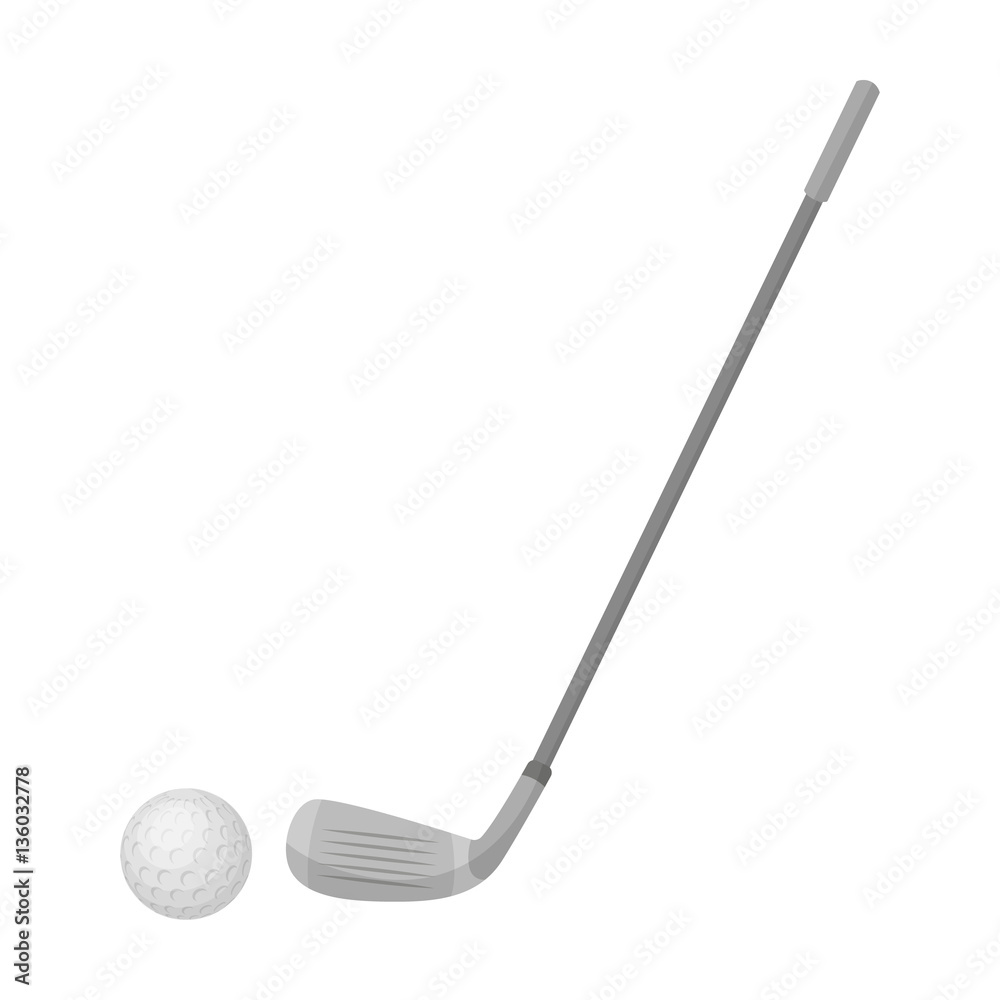 Golf icon in cartoon style isolated on white background. Scotland ...