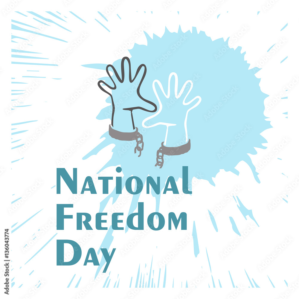 National Freedom Day. Freedom for all Americans. Peace background ...