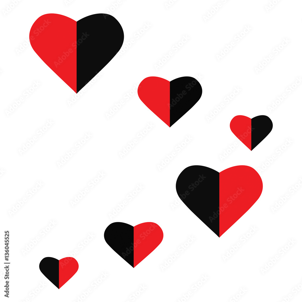 heart vector on white background Stock Illustration | Adobe Stock