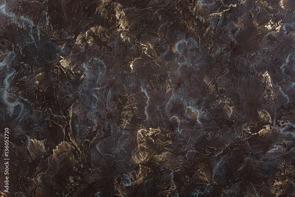 Black texture acrylic painted waves texture background. Pattern can ...