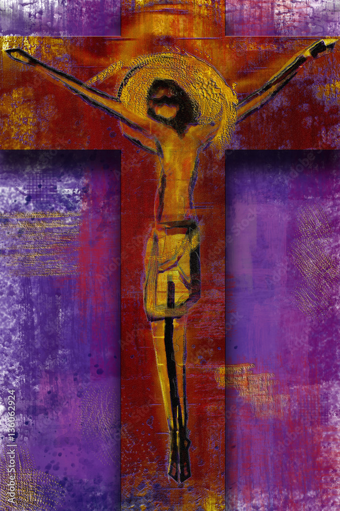 Jesus On The Cross Modern Painting