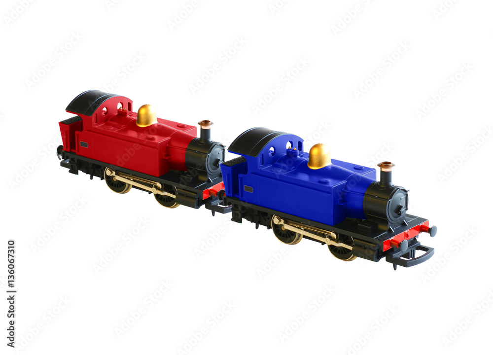 Dampflok GWR 0-4-0 Tank ,Doppeltraktion Rot Blau Stock Photo | Adobe Stock