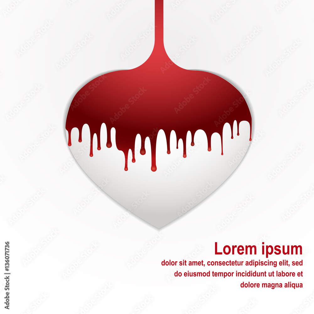 Blood donation Poster template Vector illustration with space for ...