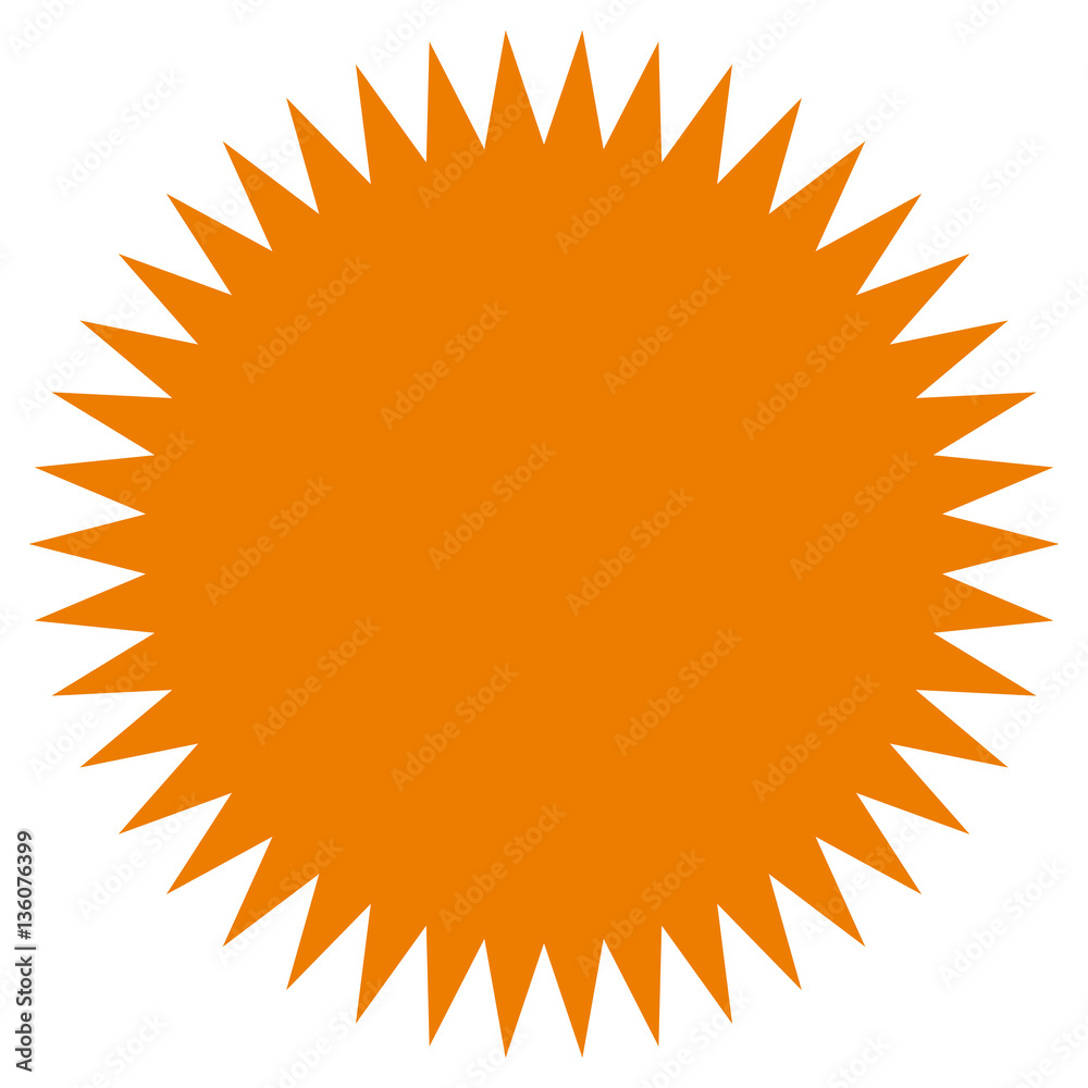 Starburst, sunburst shape. Flat price tag, price flash icon Stock ...