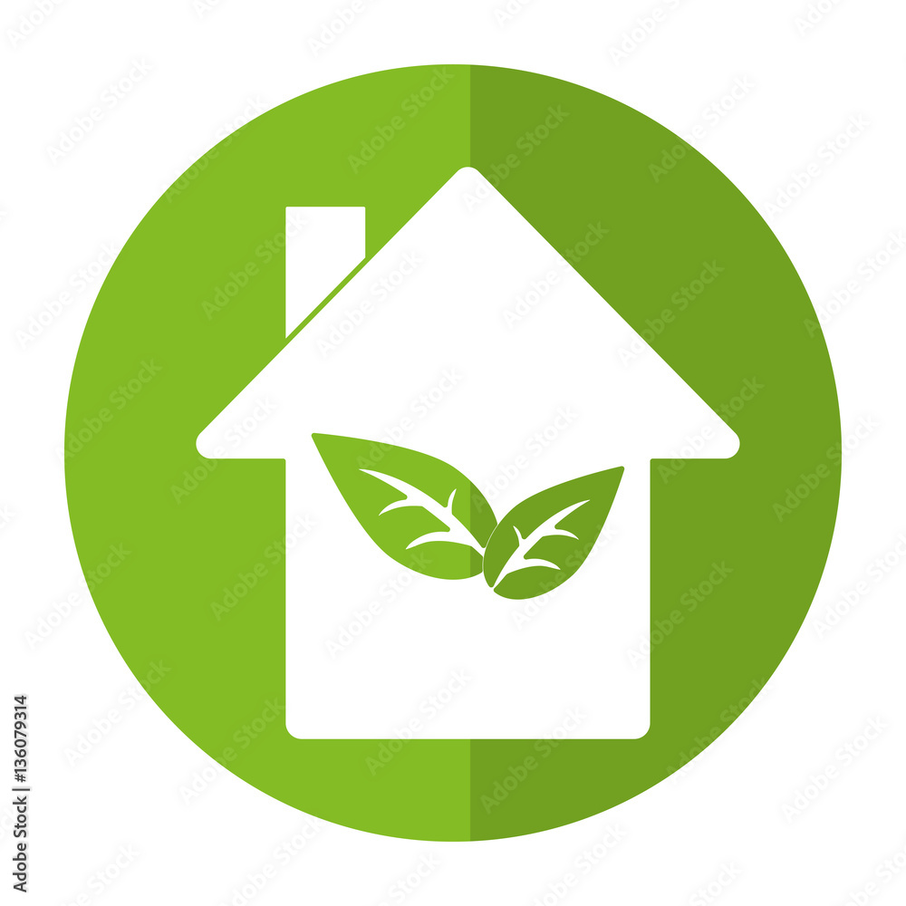 environment house ecology construction symbol shadow vector ...