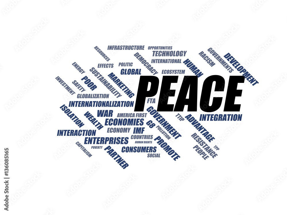 Peace Word Vertical