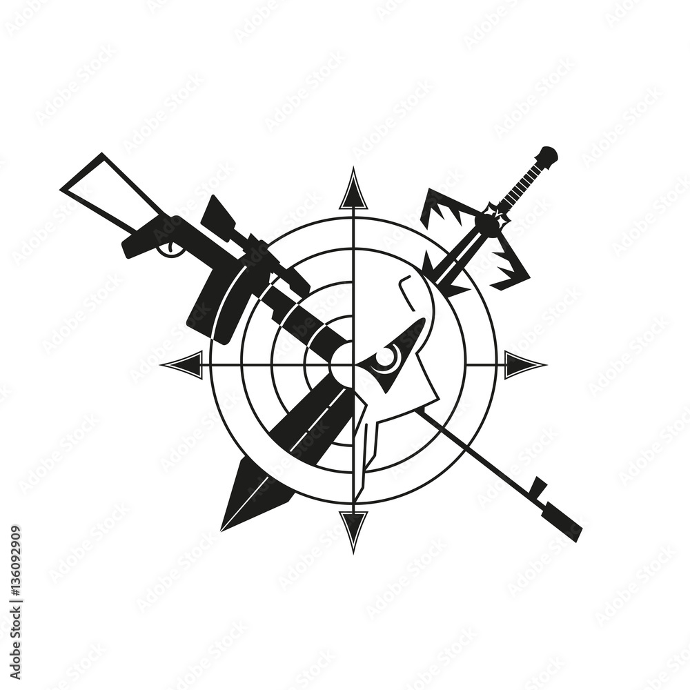 war logo skull Stock Vector | Adobe Stock