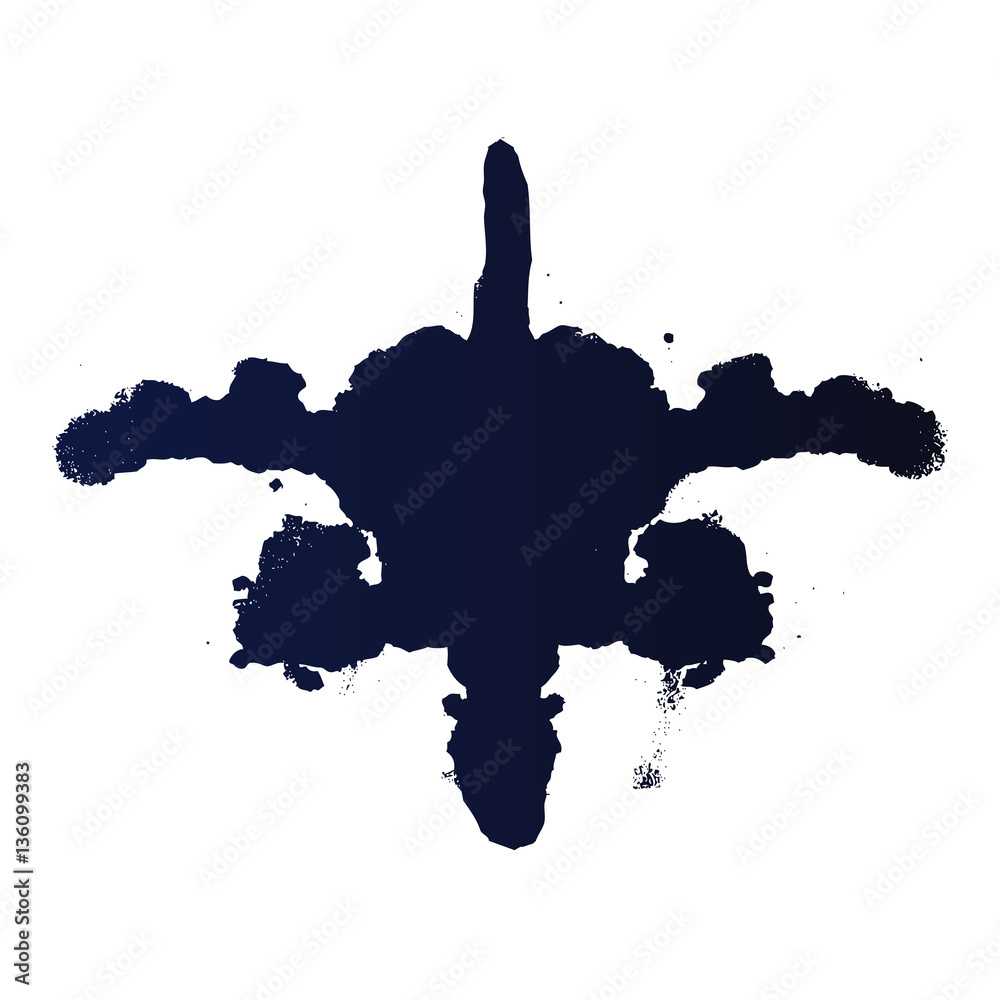 Abstract ink blot, interpretation psychological test Stock Vector ...