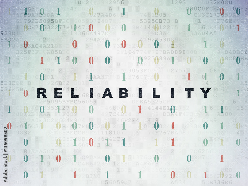 Business concept: Reliability on Digital Data Paper background Stock ...