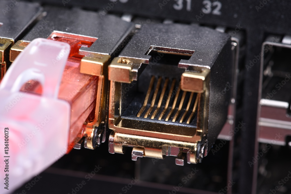 Technology devices, port on switch witch copper transceiver module ...