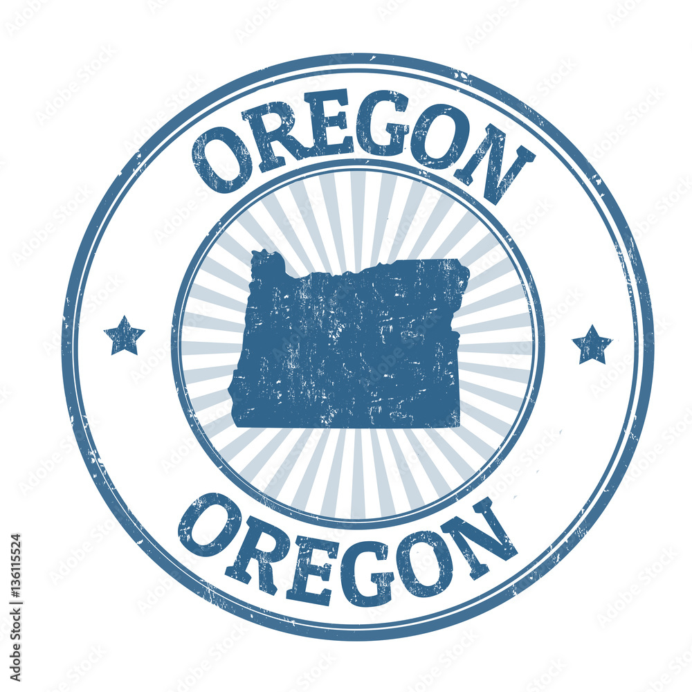 Oregon sign or stamp Stock Vector | Adobe Stock