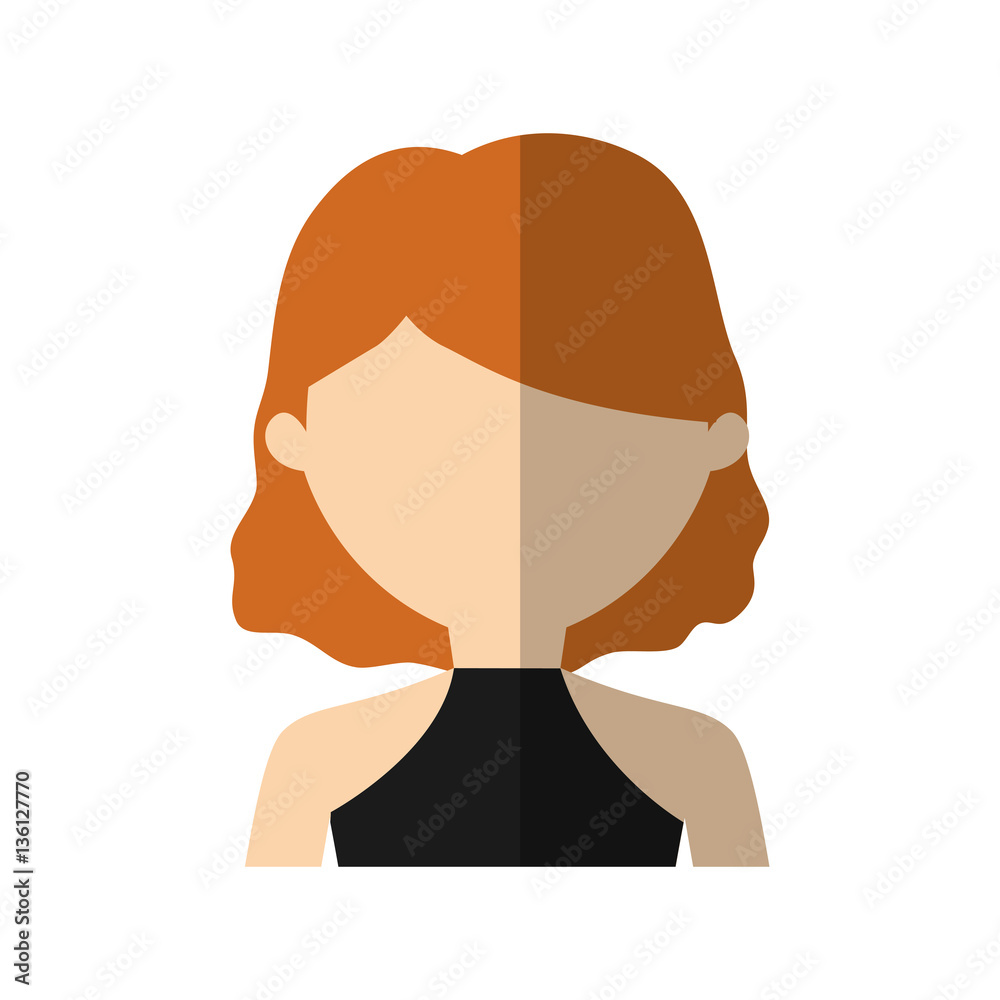 casual woman formal face icon, vector illustration image Stock Vector ...