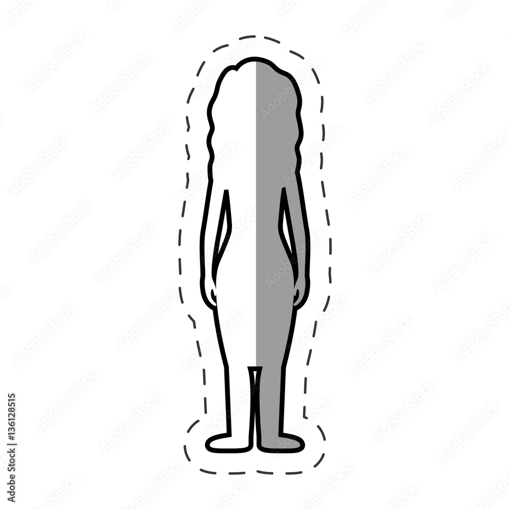 figure body woman icon image, vector illustration Stock Vector | Adobe ...
