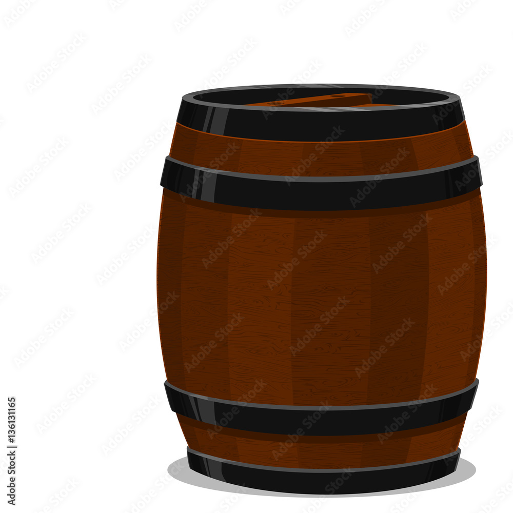 Isolated barrel on transparent Background Stock Vector | Adobe Stock
