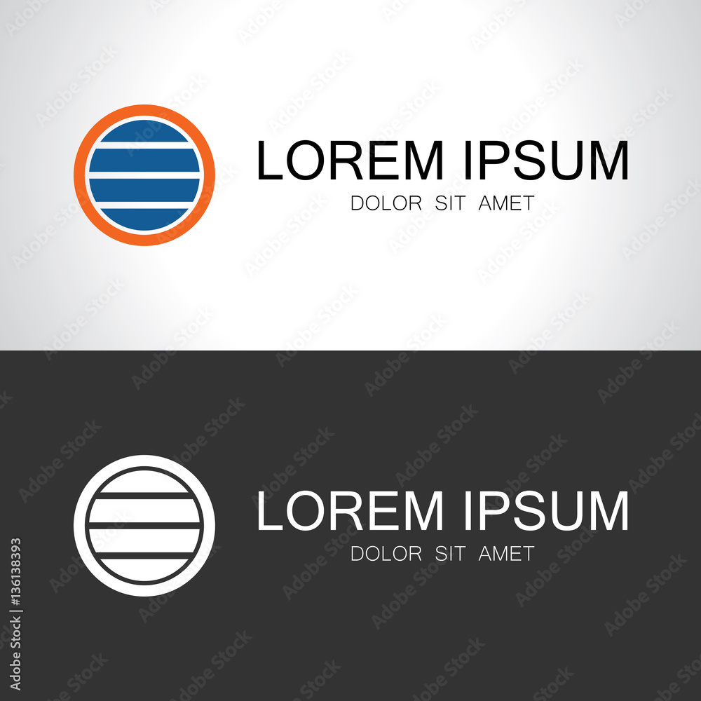 round stripe vector logo Stock Vector | Adobe Stock