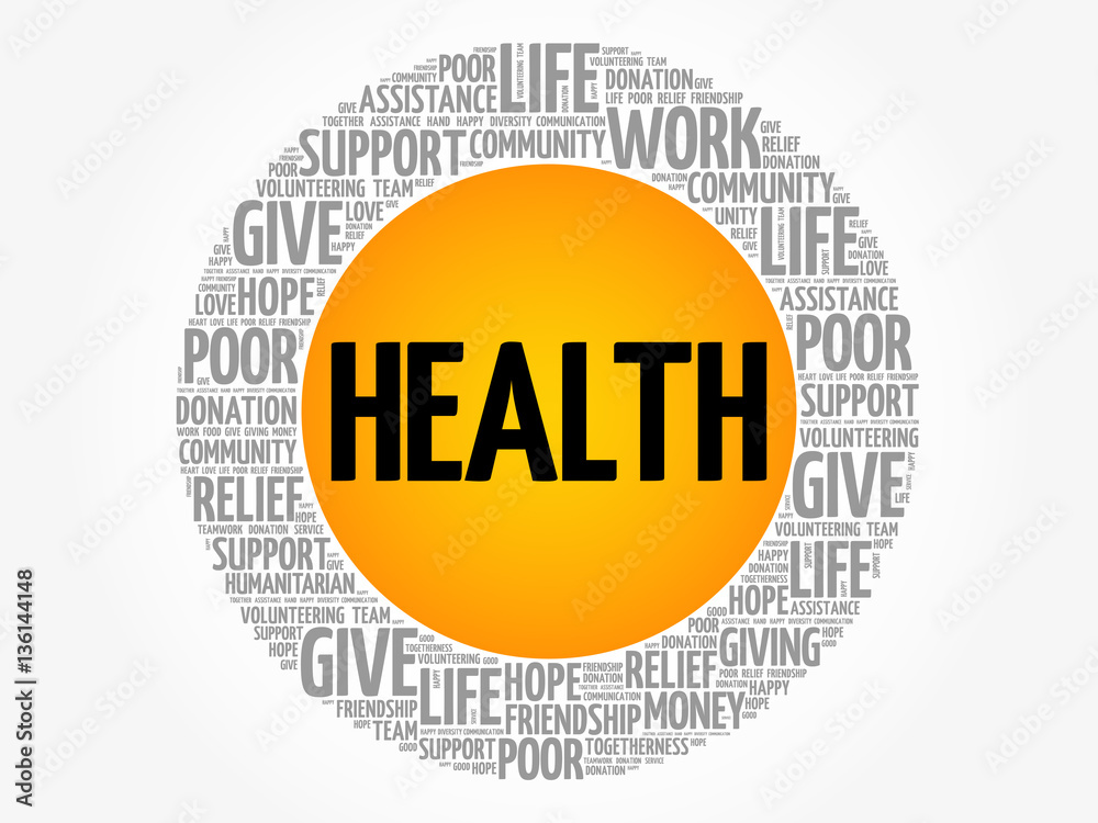 HEALTH word cloud collage, concept background Stock Vector | Adobe Stock