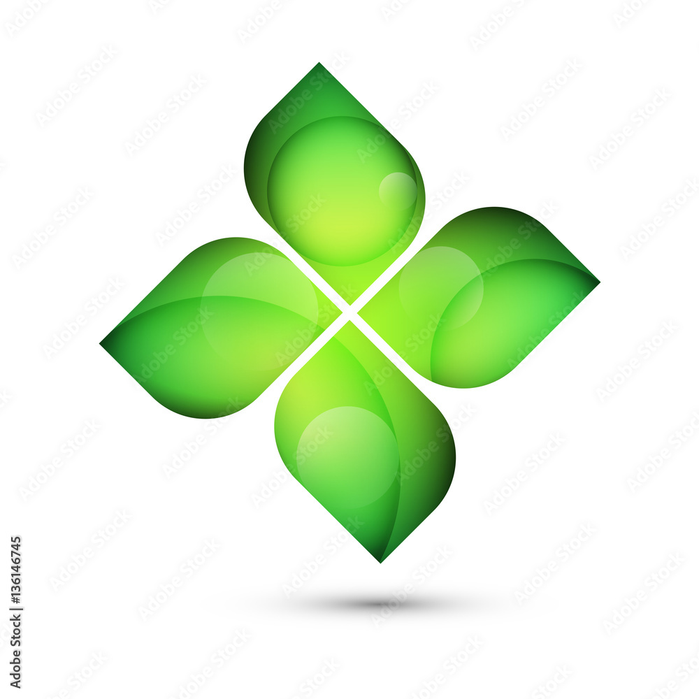 koniczyna logo wektor Stock Vector | Adobe Stock