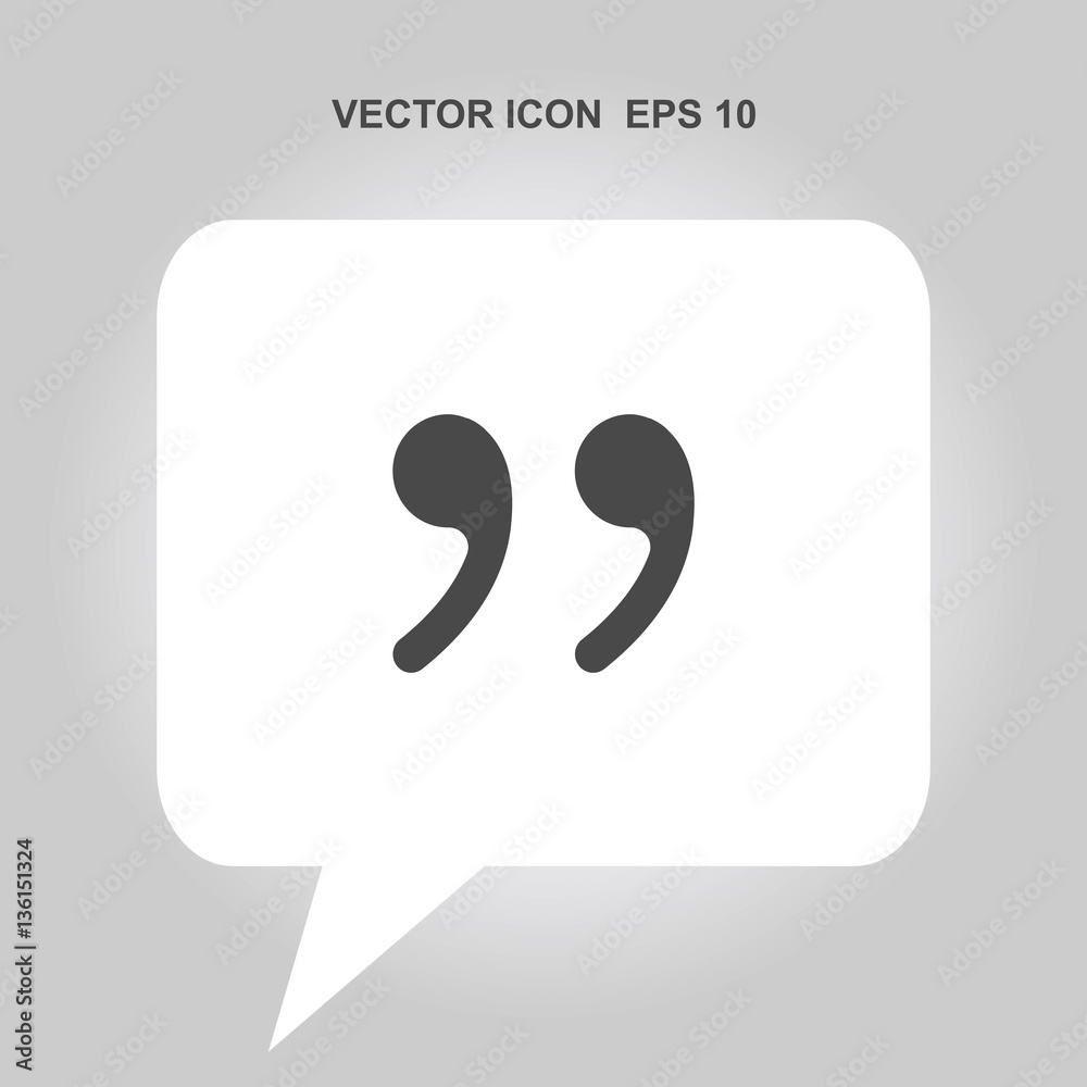 quotes vector icon Stock Vector | Adobe Stock