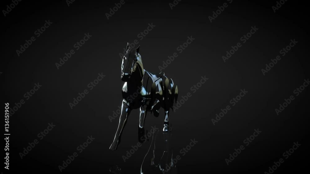 Horse motion design - 3D Animation Stock Video | Adobe Stock