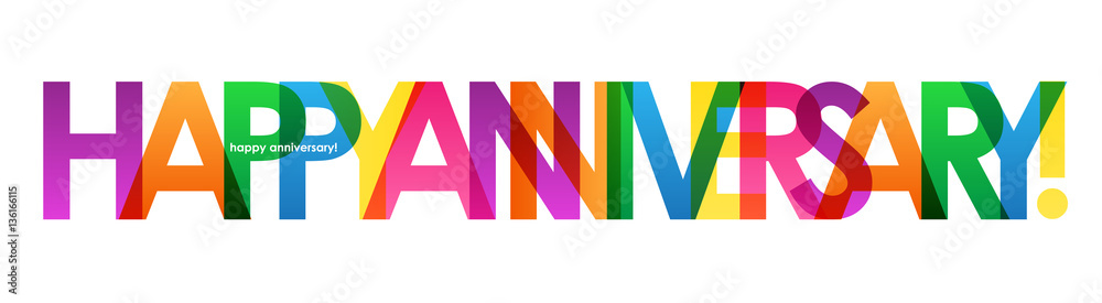 "HAPPY ANNIVERSARY" Colourful Vector Letters Icon Stock Vector | Adobe ...