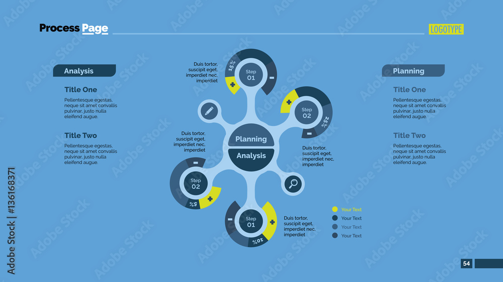 Complex Mind Map Slide Template Stock Vector | Adobe Stock
