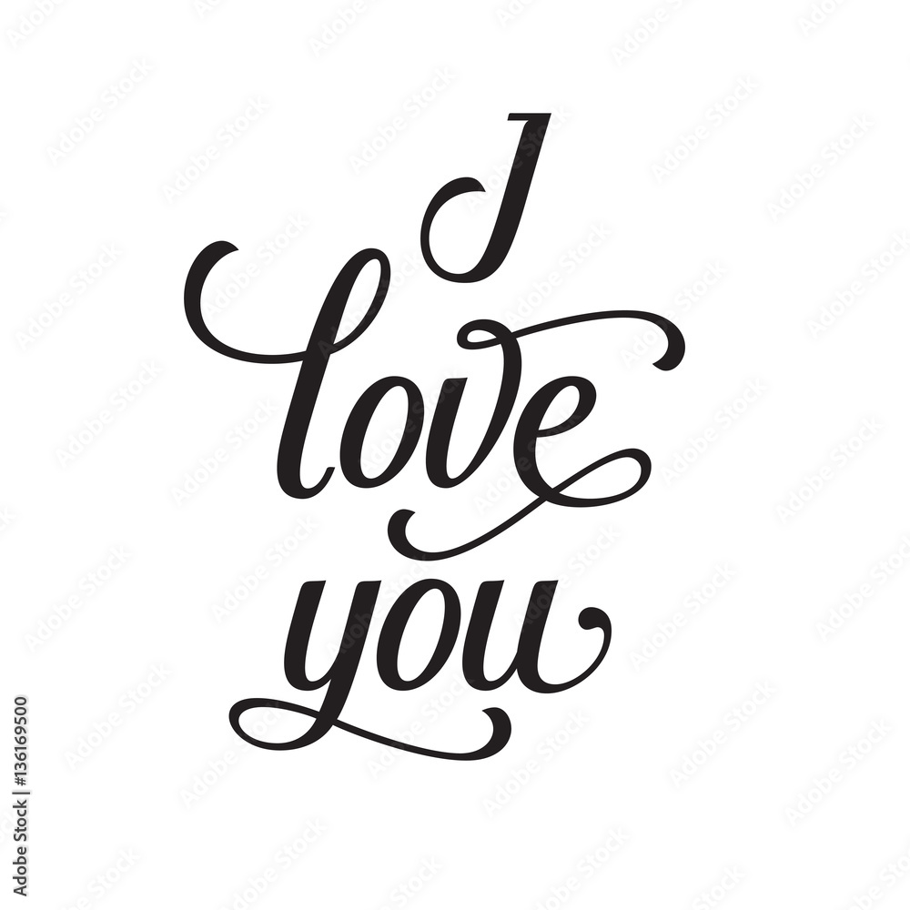 I love you lettering Stock Vector | Adobe Stock