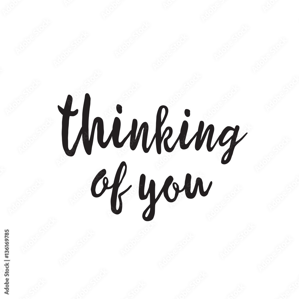 Thinking of You Lettering vector de Stock | Adobe Stock