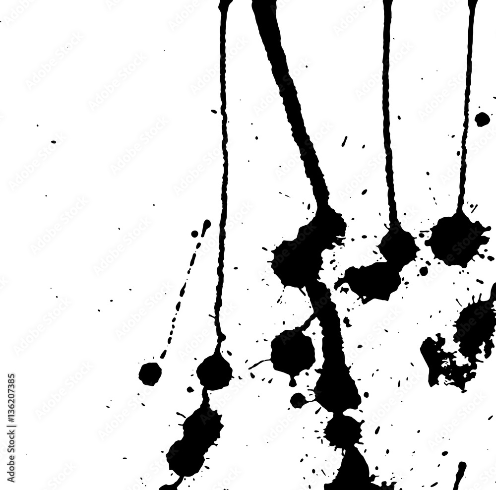 Black Ink Splatter Template