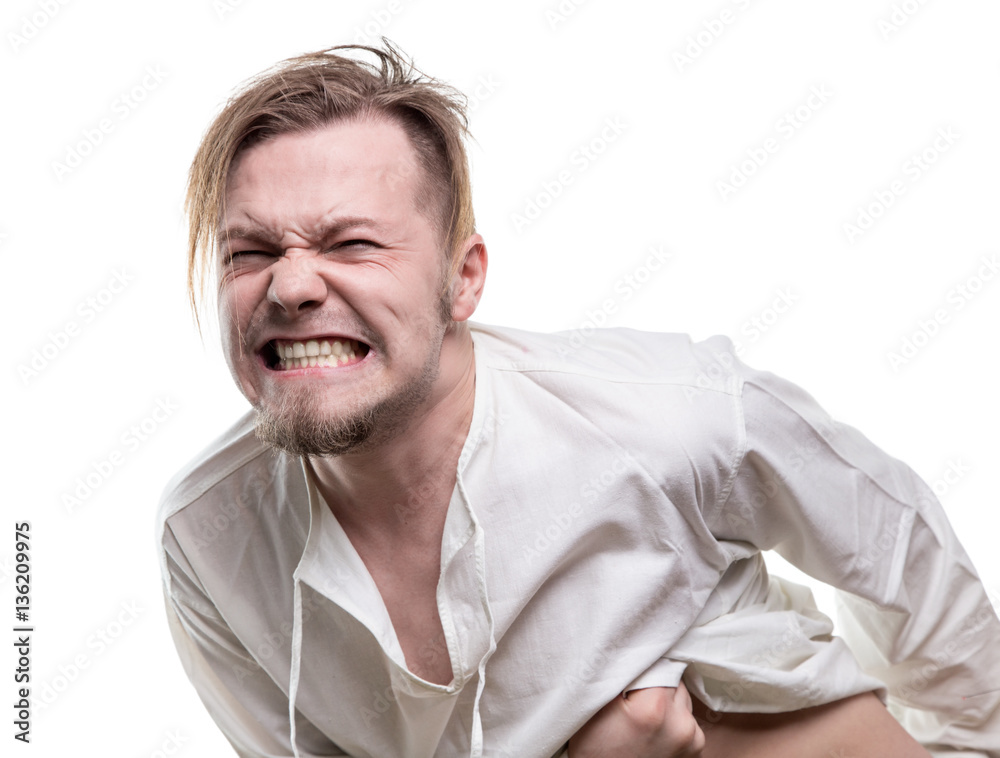 Yong man with pain on face Stock-Foto | Adobe Stock