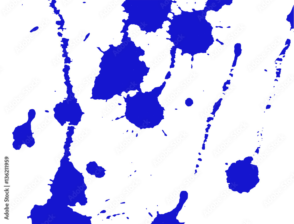 Blue Paint Ink Splatter
