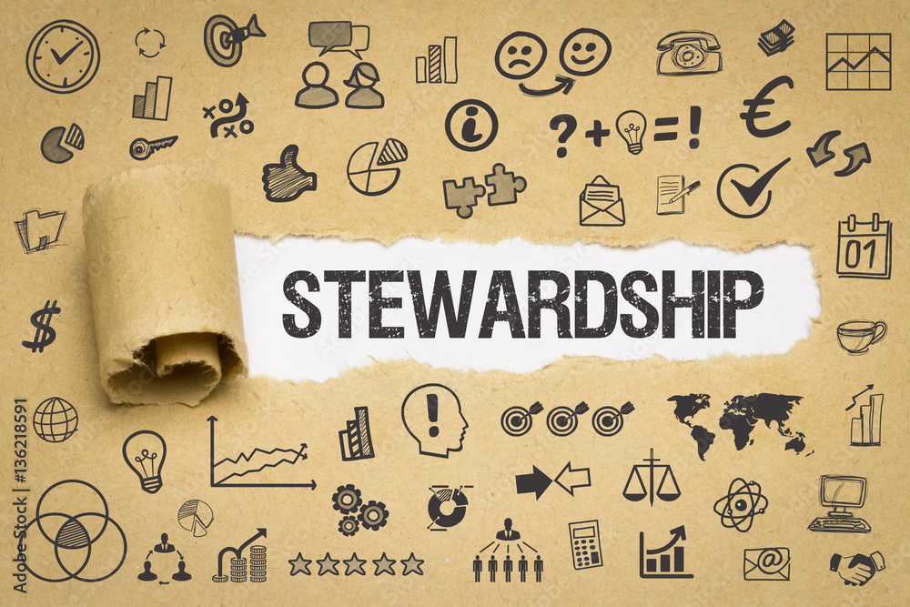 Stewardship / Papier mit Symbole Stock Illustration | Adobe Stock