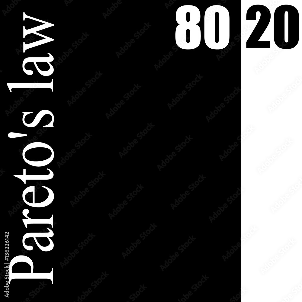 Pareto's law Stock Vector | Adobe Stock